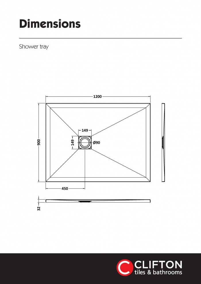 1200x900mm Luxury stone white rectangle tray